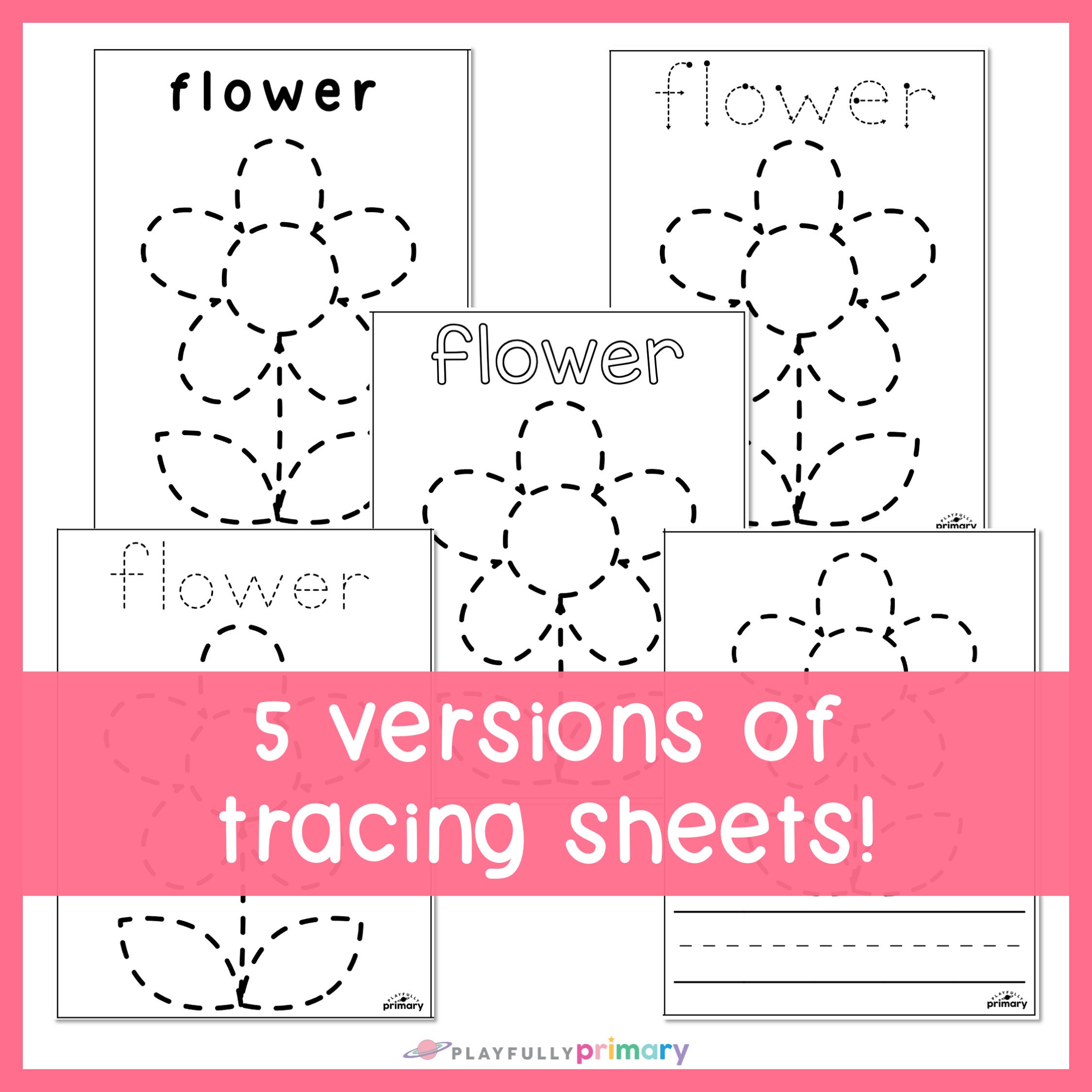 Spring Tracing Worksheets for Preschool, Spring Homeschool Printable ...
