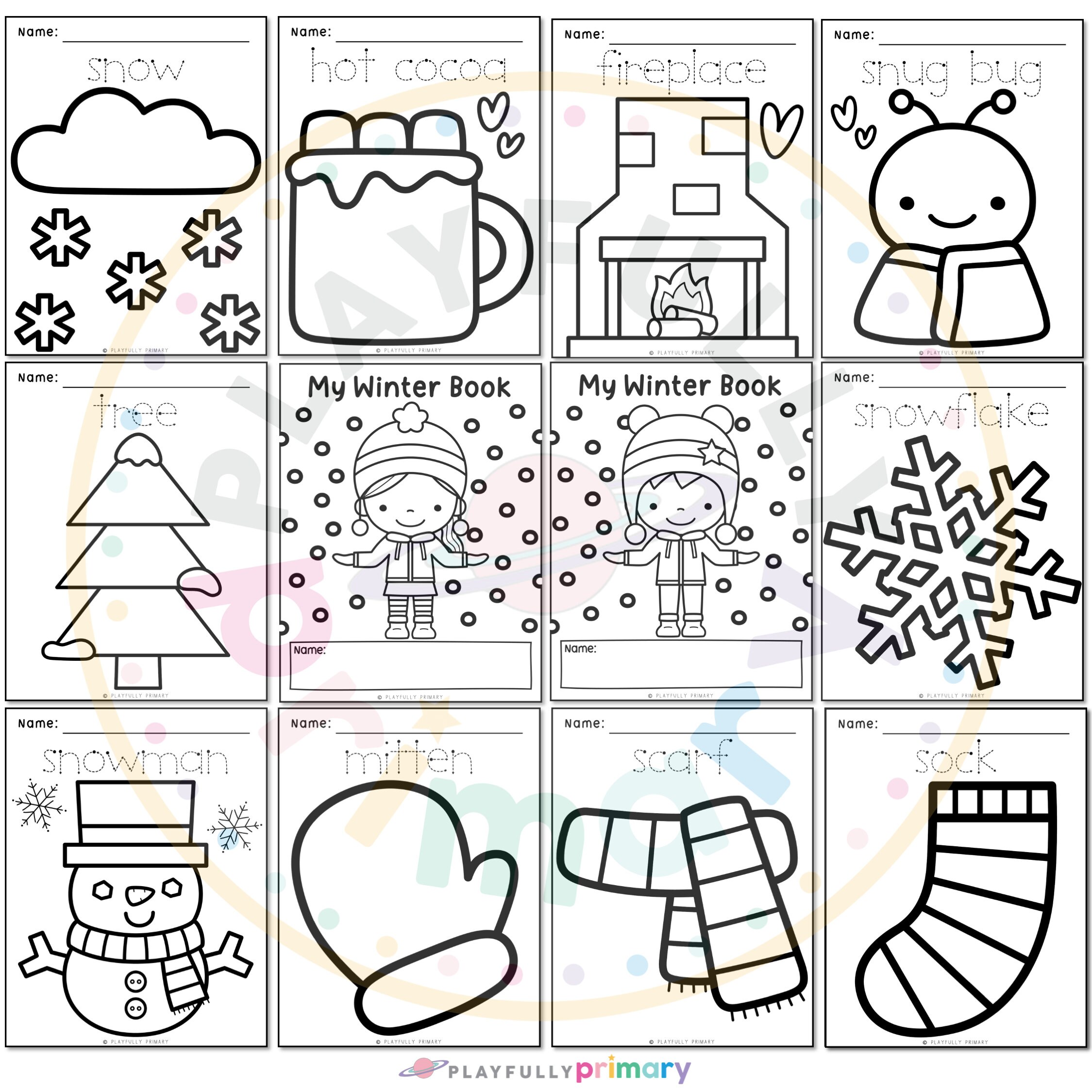 Winter Crafts for Kids Printable | Preschool Craft Templates for ...