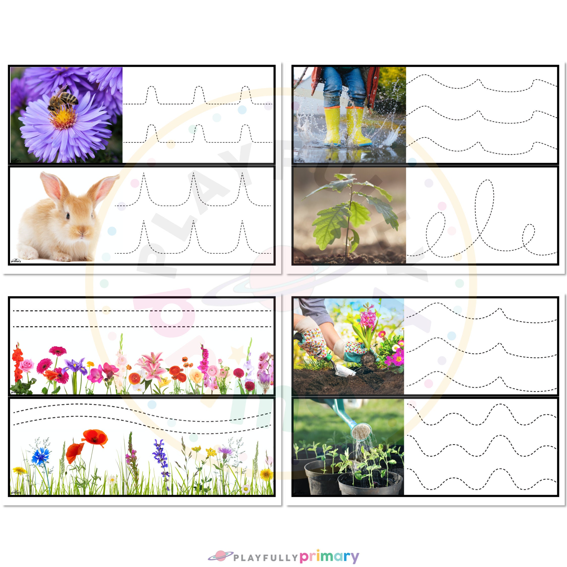 Spring Tracing Cards Line Tracing Practice Spring Fine Motor Skills ...