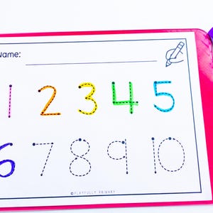 Number Tracing 1–10 Worksheets With Directional Arrows | Preschool ...
