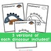 Dinosaur Playdough Mats, Dinosaur Preschool Theme, Dinosaur Homeschool ...