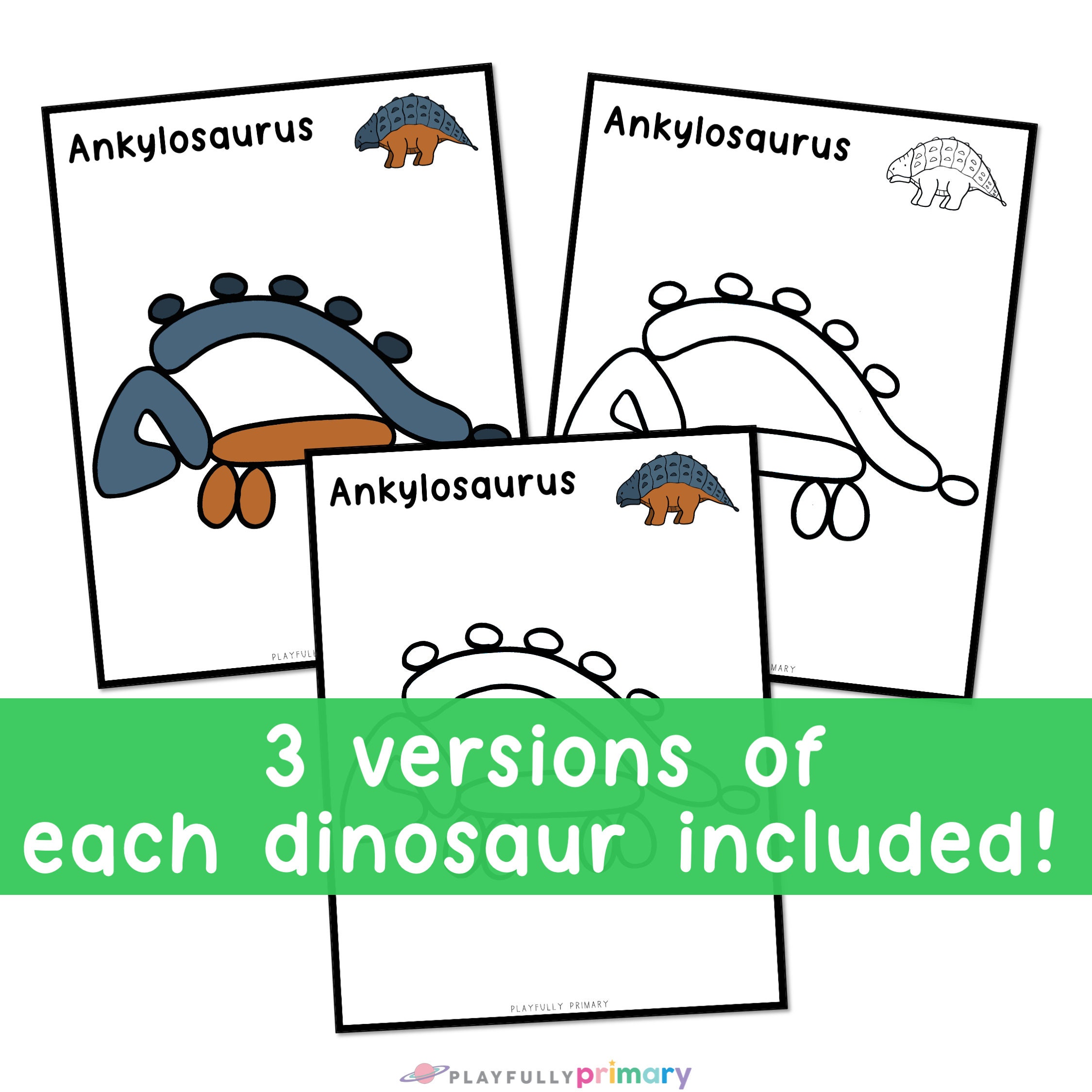 Dinosaur Playdough Mats, Dinosaur Preschool Theme, Dinosaur Homeschool ...