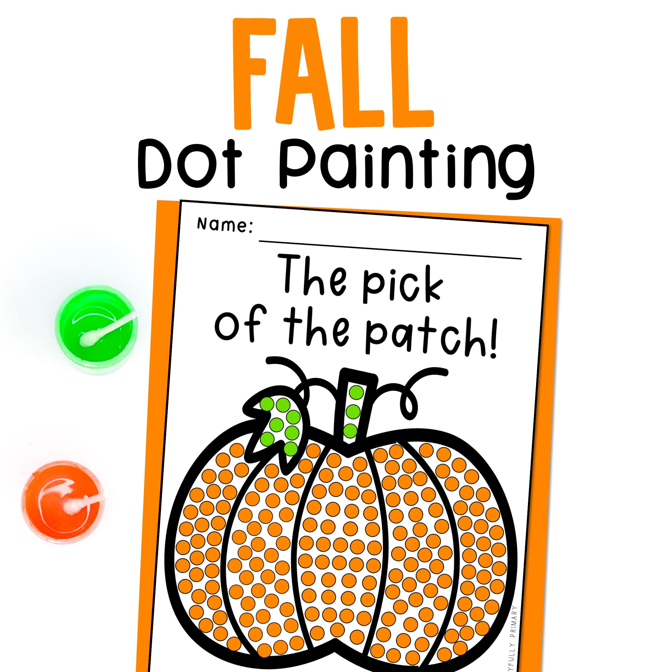 Seasonal Q-tip Painting Worksheets, Kindergarten Preschool Themes ...