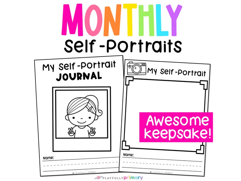 Monthly Self Portrait Preschool + Kindergarten Printable, My Self ...