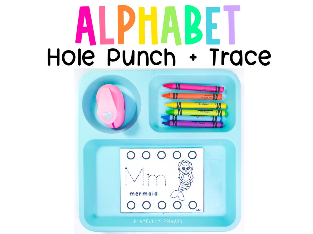 Alphabet Hole Punch Cards - Preschool Hole Punching Activity - Prek ...