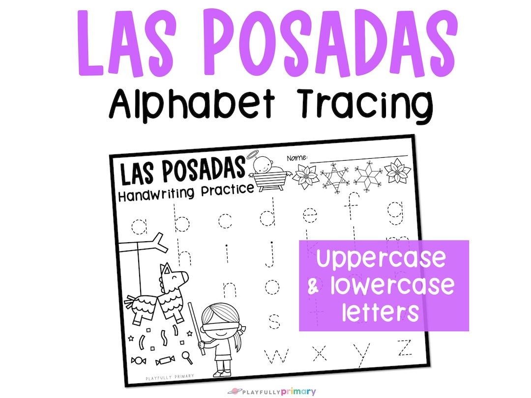 Las Posadas Worksheets for Kids, Alphabet Handwriting Practice ...