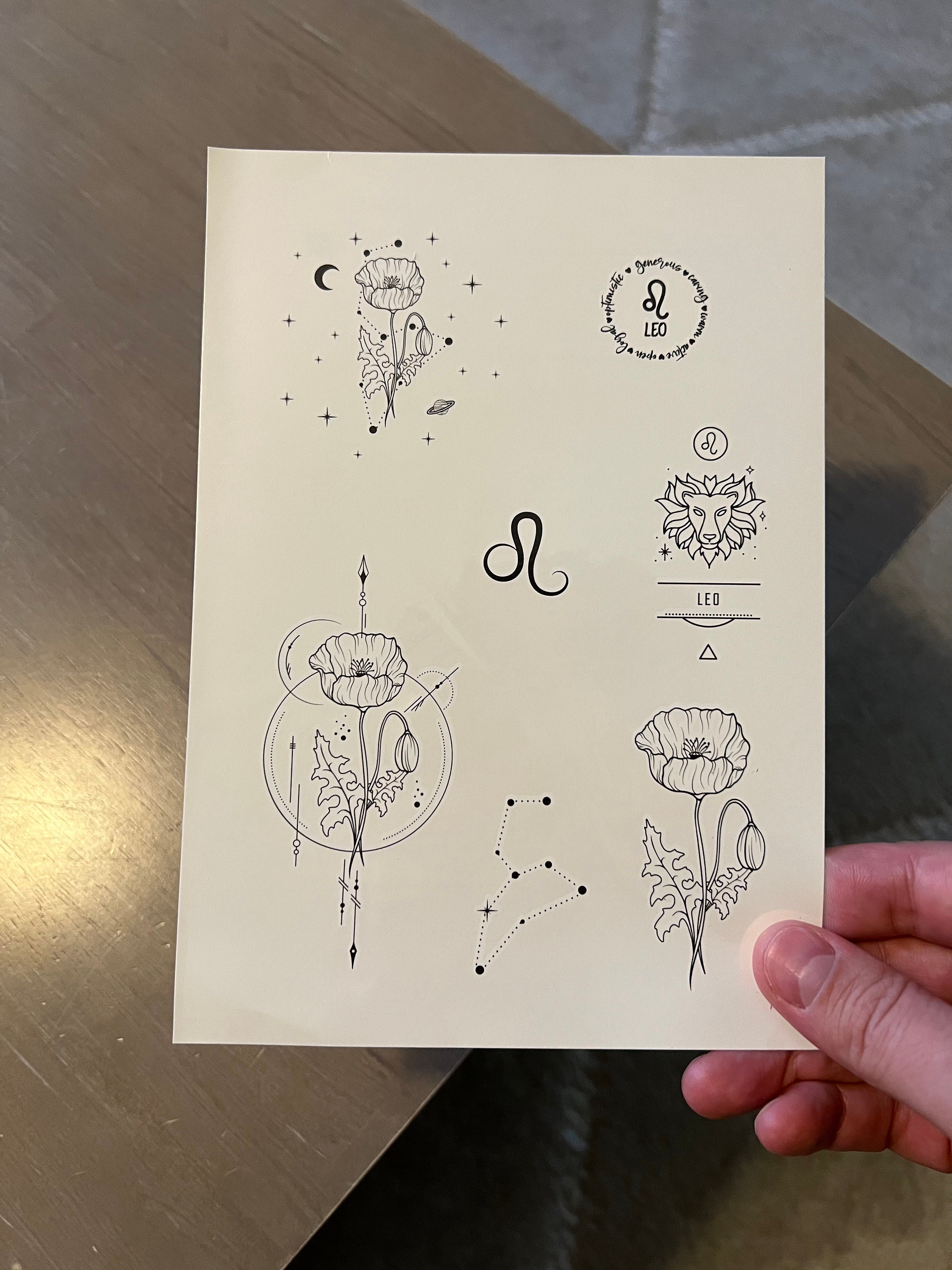 Cute Leo Tattoo Designs