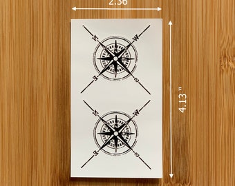 Temporary Compass Tattoo - Etsy