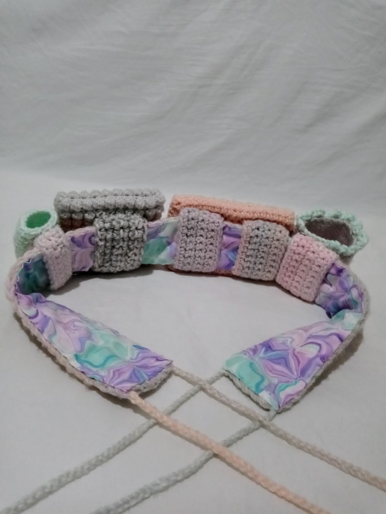Fantasy Pink Crochet Utility Belt (5 Pieces Total) (adjustable) - Etsy