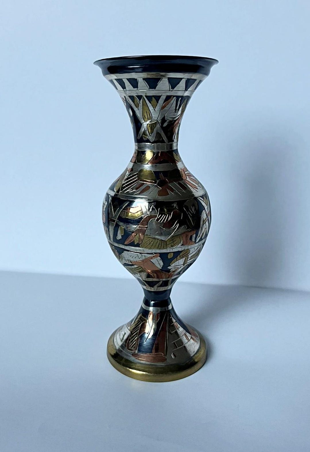 Egyptian Style Metal Vase Made in Egypt - Etsy
