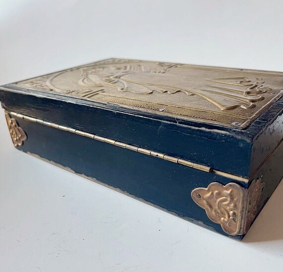 Soviet Wooden box/casket Rustic retro decor Vintage f… - Gem