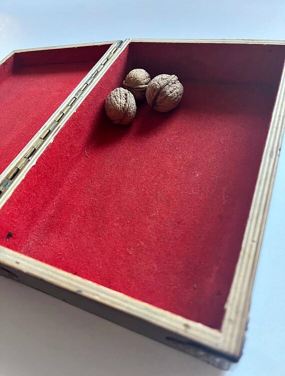 Soviet Wooden box/casket Rustic retro decor Vintage f… - Gem