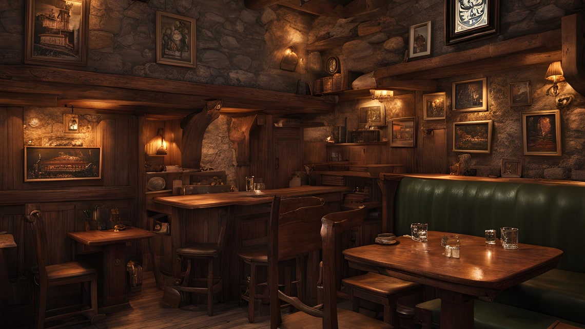 Zoom Background 4 Pack, Virtual Meeting Backdrop, Cozy Old Tavern - Etsy