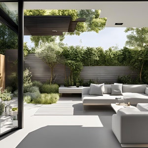 Zoom Virtual Background 4 Pack, Clean Modern Garden, Patio View - Etsy ...