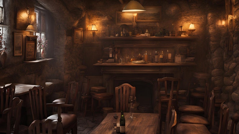 Zoom Background 4 Pack, Virtual Meeting Backdrop, Cozy Old Tavern - Etsy