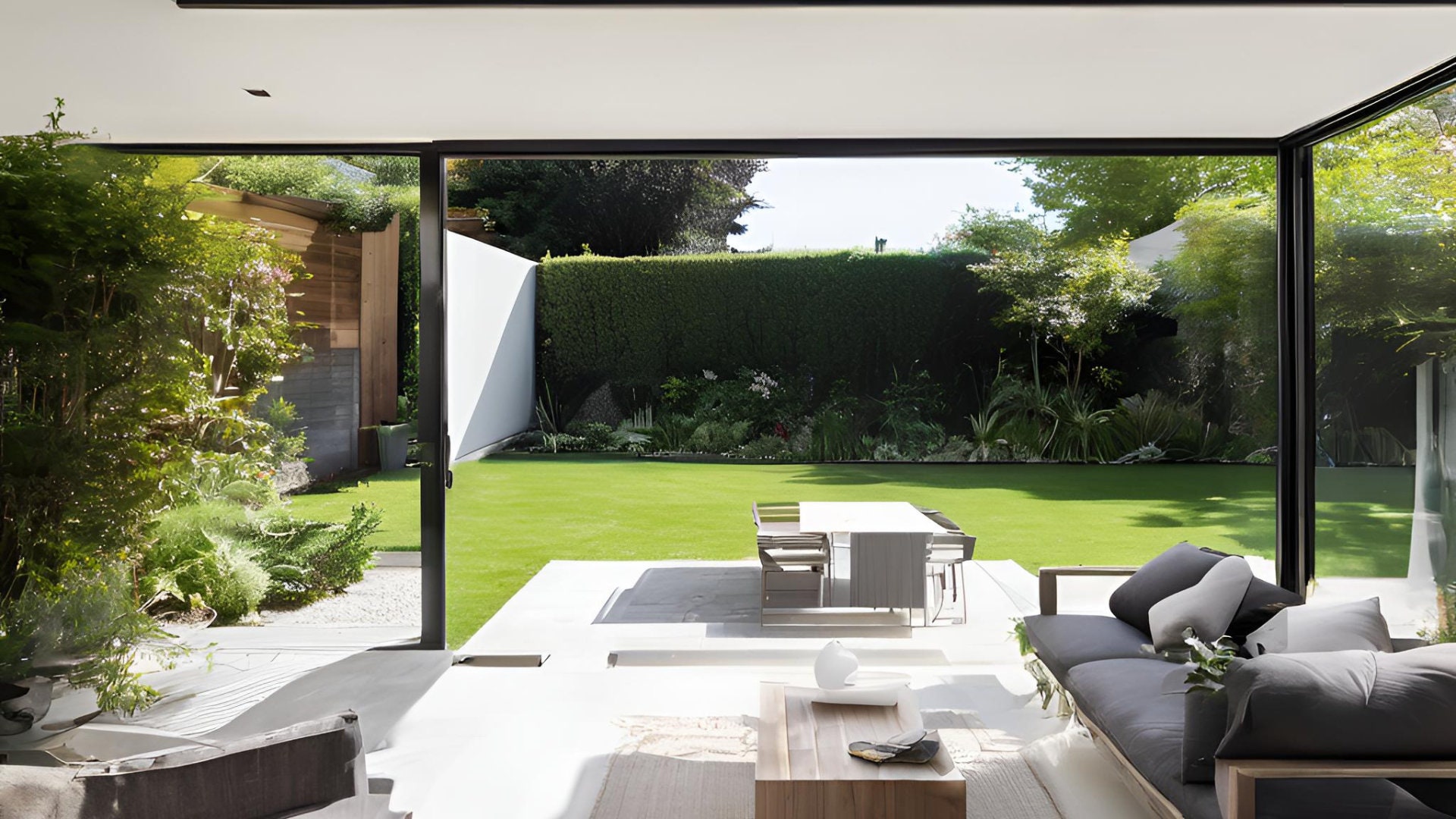 Zoom Virtual Background 4 Pack, Clean Modern Garden, Patio View - Etsy