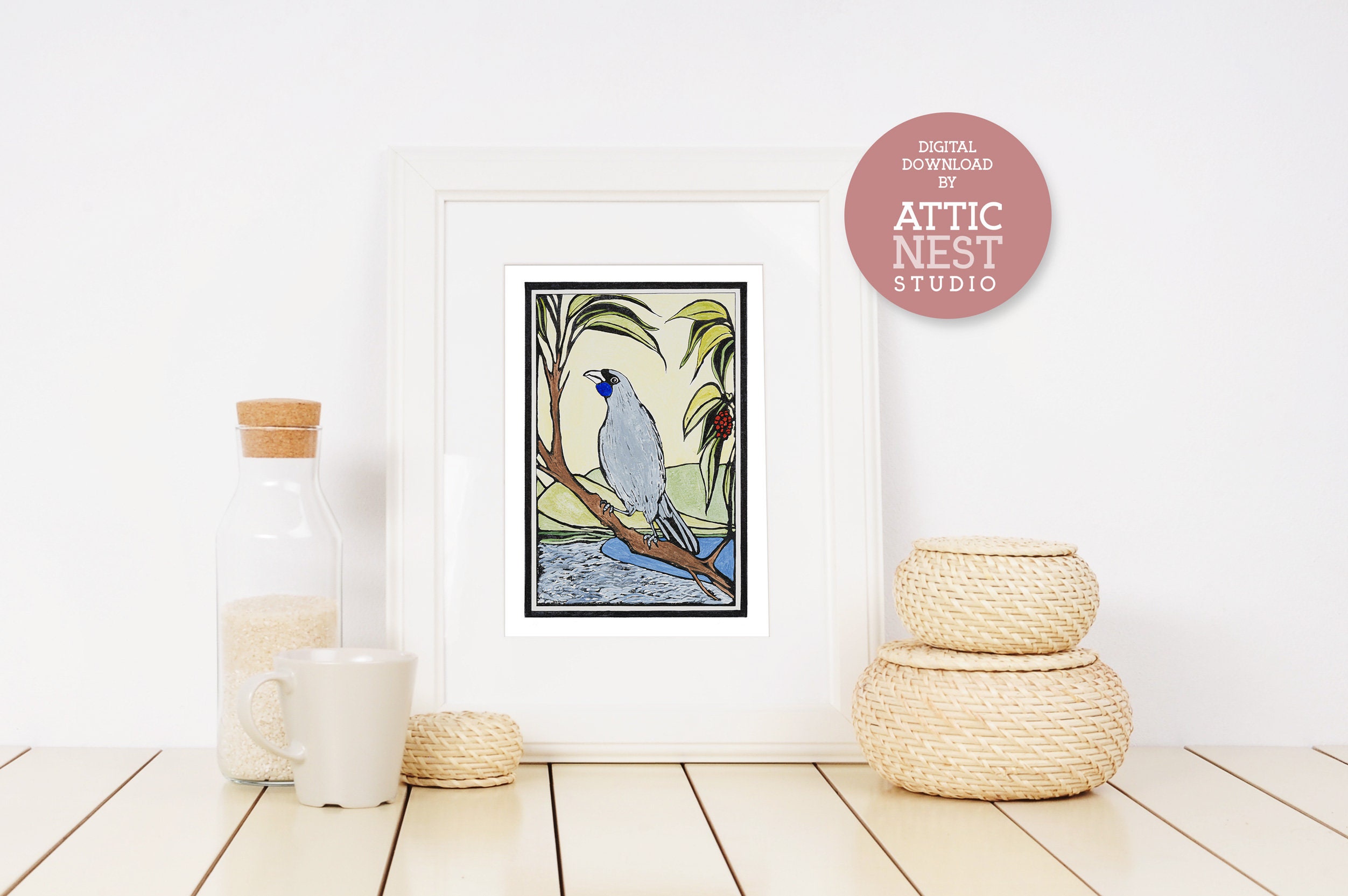 Kokako New Zealand Native Bird Large Print From Original - Etsy