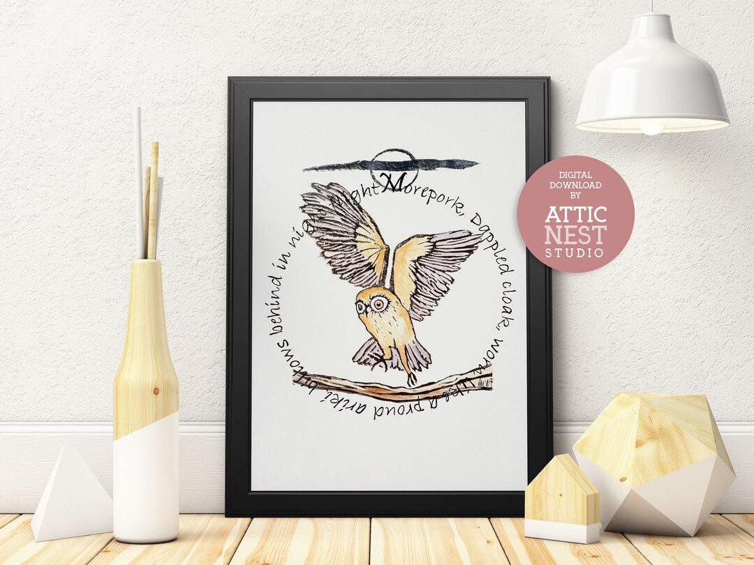 Morepork Owl - New Zealand Native Bird - Haiku Design - From Original ...