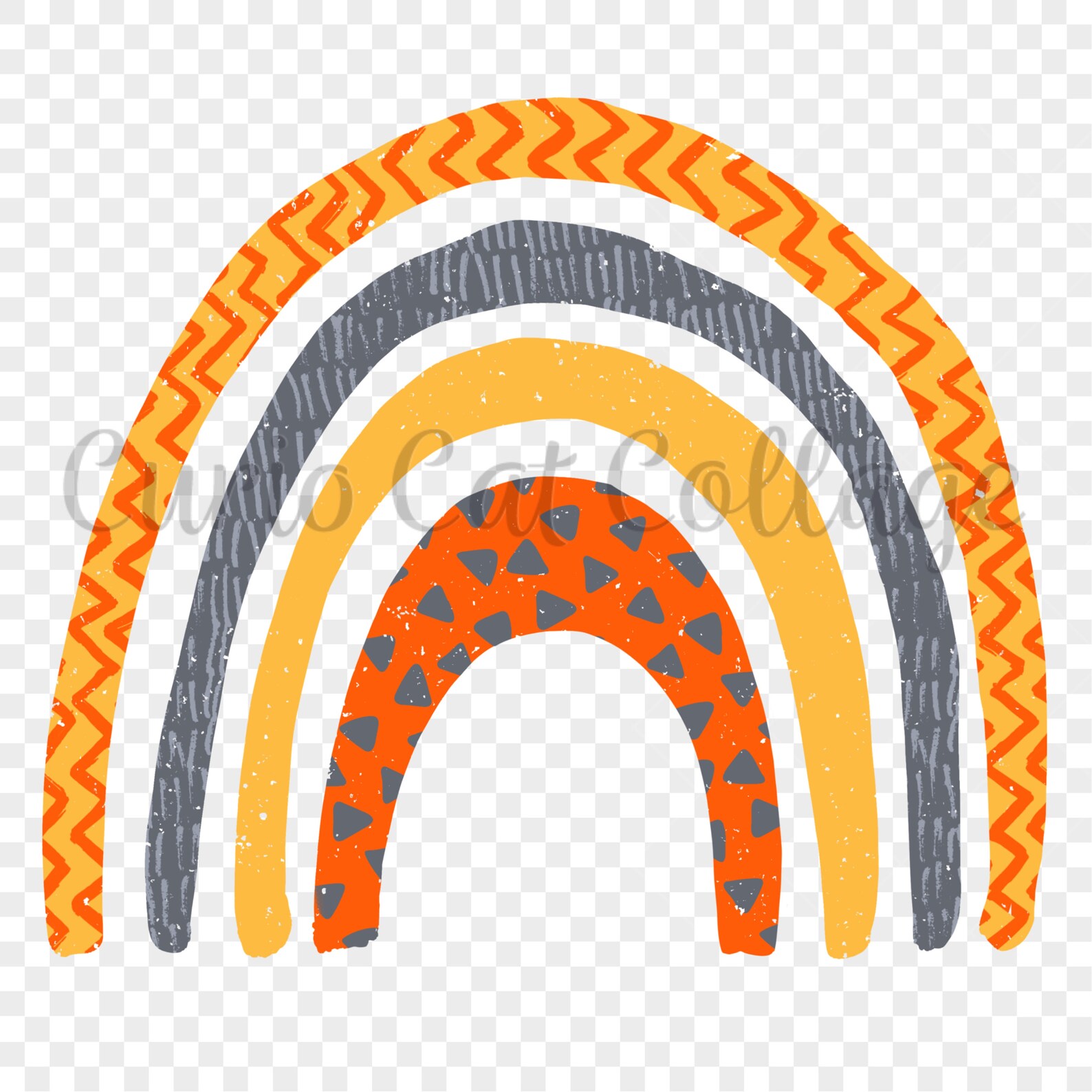 Modern Fall Rainbows Clip Art Sublimation Set 300 DPI PNG With ...