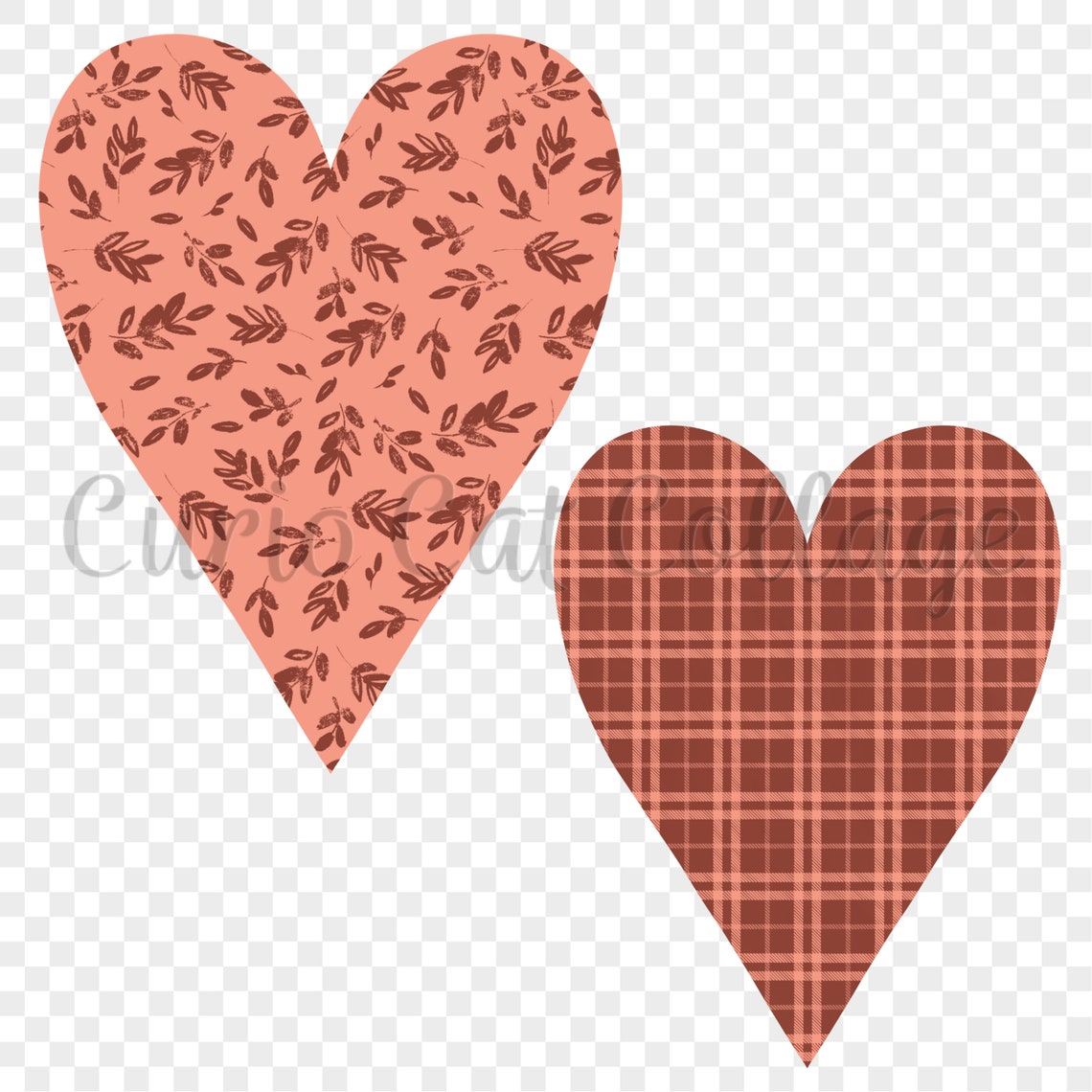 Modern Fall Hearts Clip Art Sublimation 300 DPI PNG With - Etsy