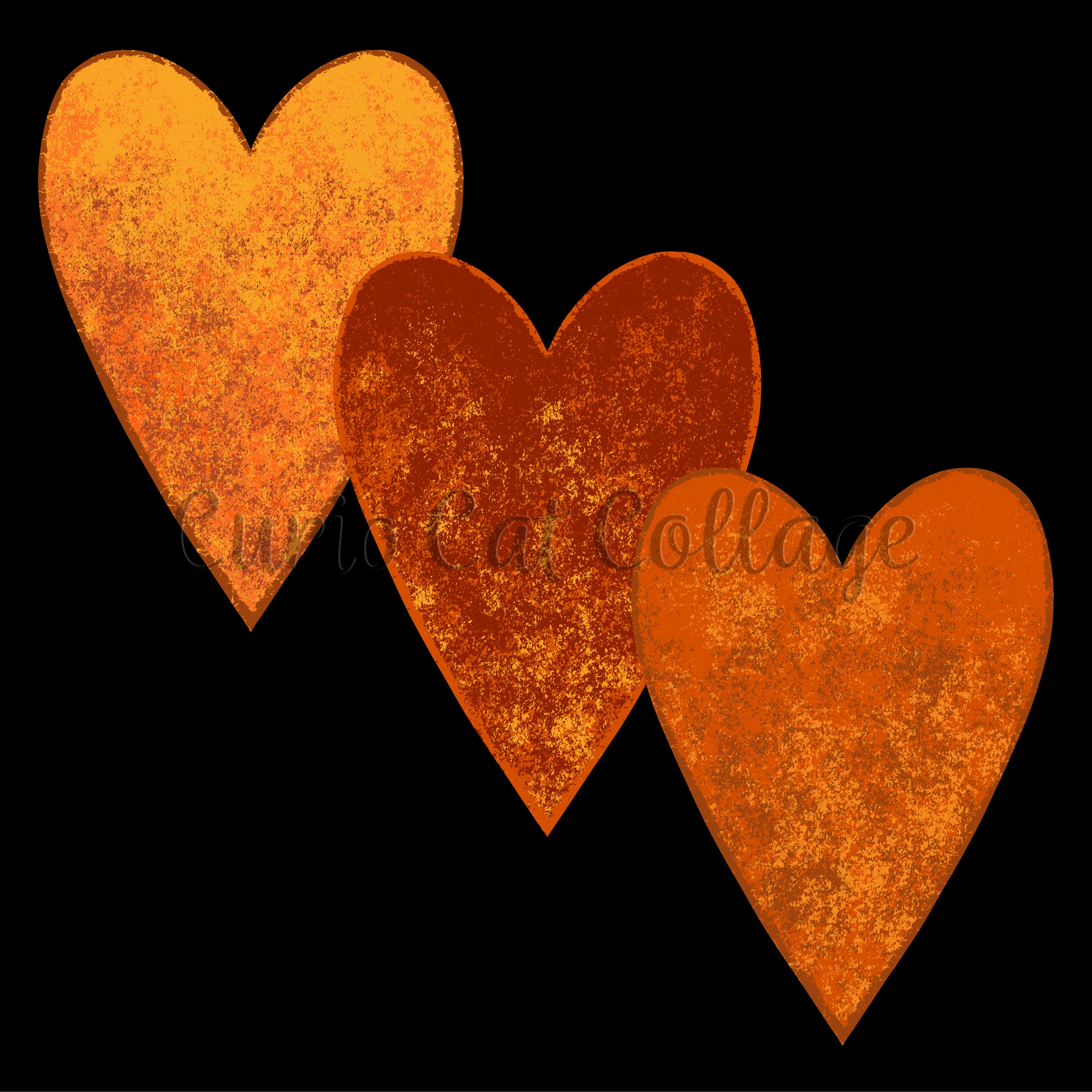 Fall Hearts Sublimation PNG Autumn Thanksgiving Clip Art 300 DPI PNG ...