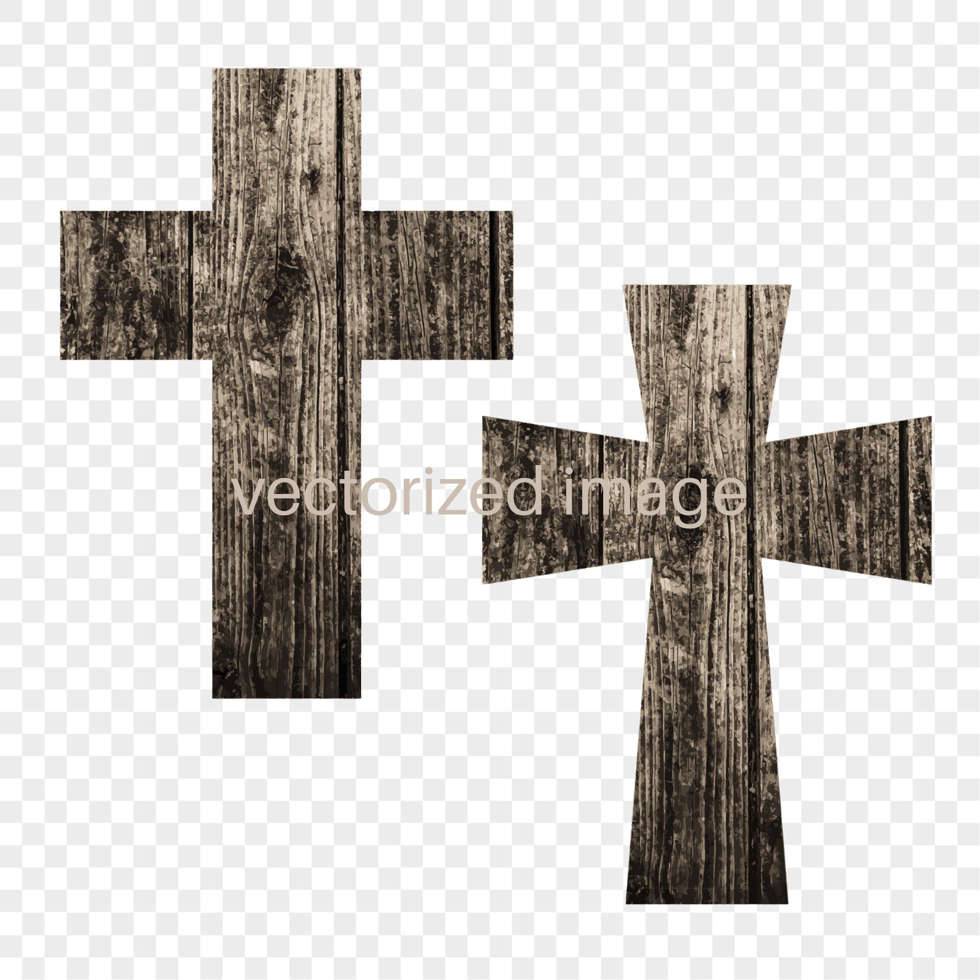Rough Wooden Cross Clipart