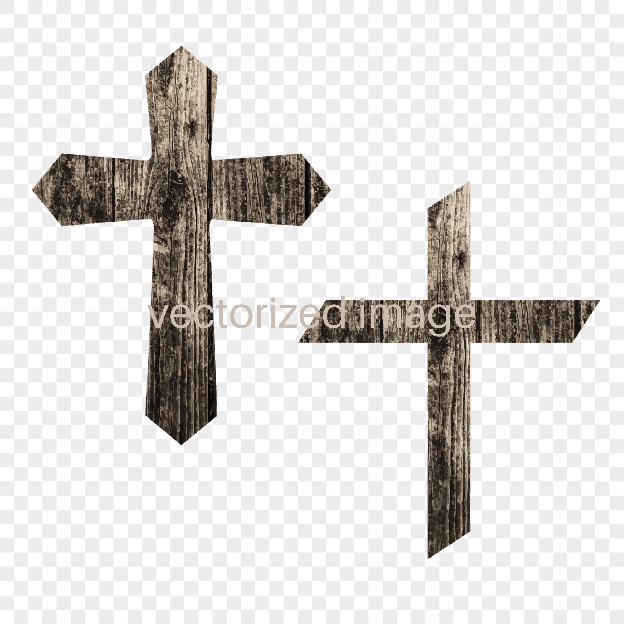 Rough Wooden Cross Clipart