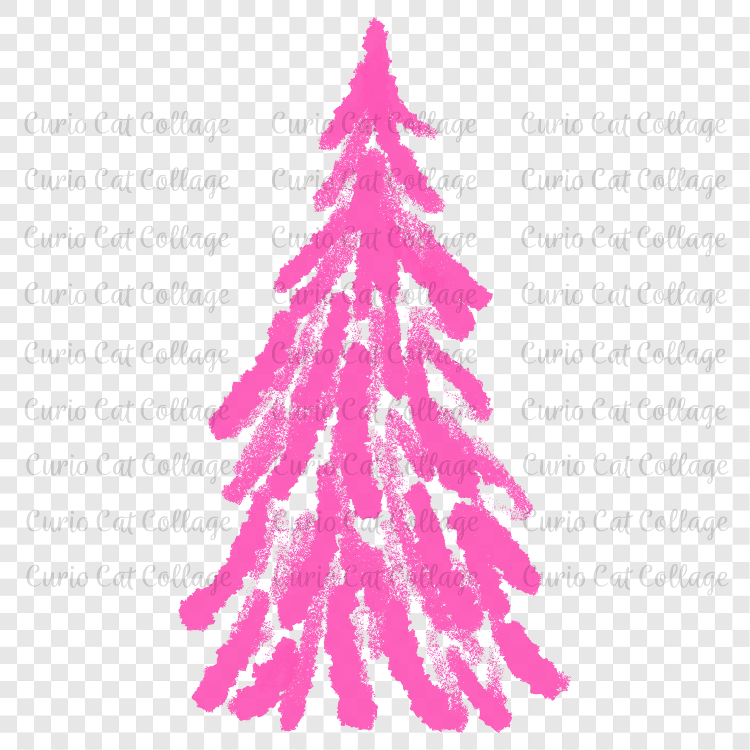 Pink Trees Clip Art Set Pink Christmas 300 DPI PNG with | Etsy