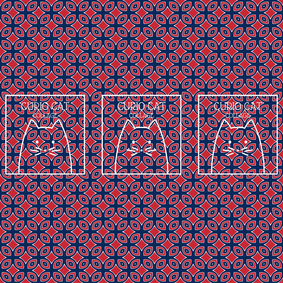 Navy Blue Red and White Background Set School Colors Team | Etsy