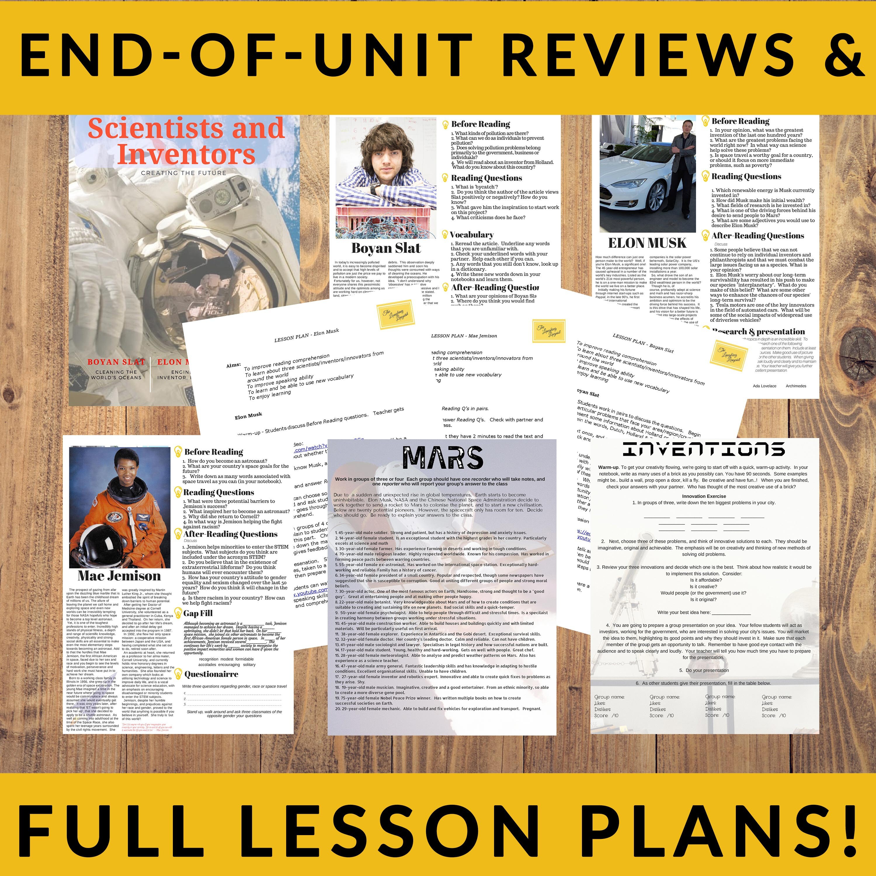 Famous Scientists & Inventors Higher Education Teaching Set, 5 Lesson ...