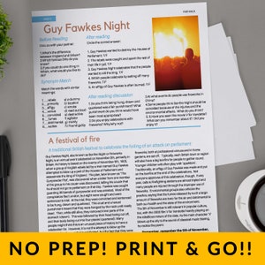 ESL & English Reading Worksheet Bundle, World Festival Reading ...