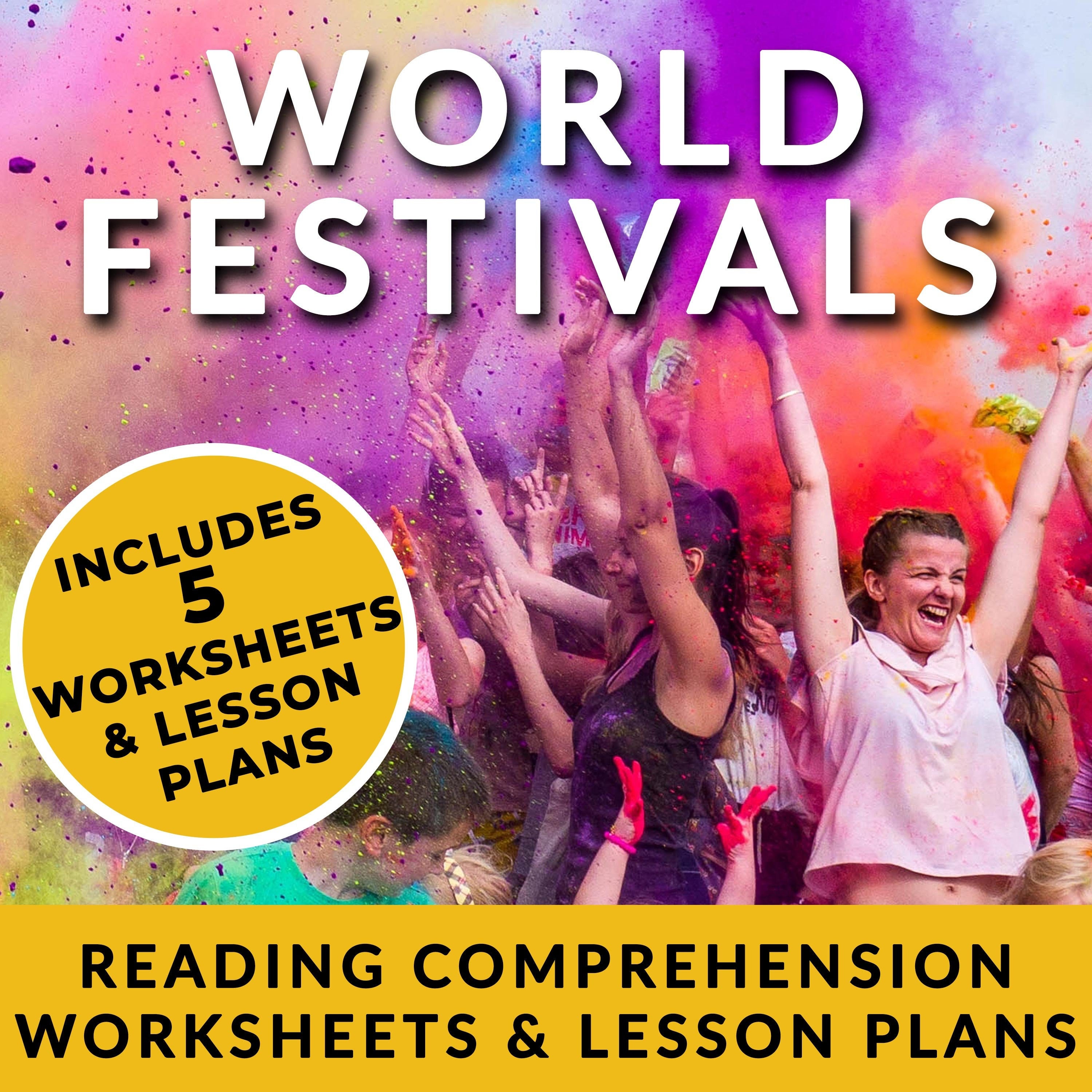 ESL & English Reading Worksheet Bundle, World Festival Reading ...