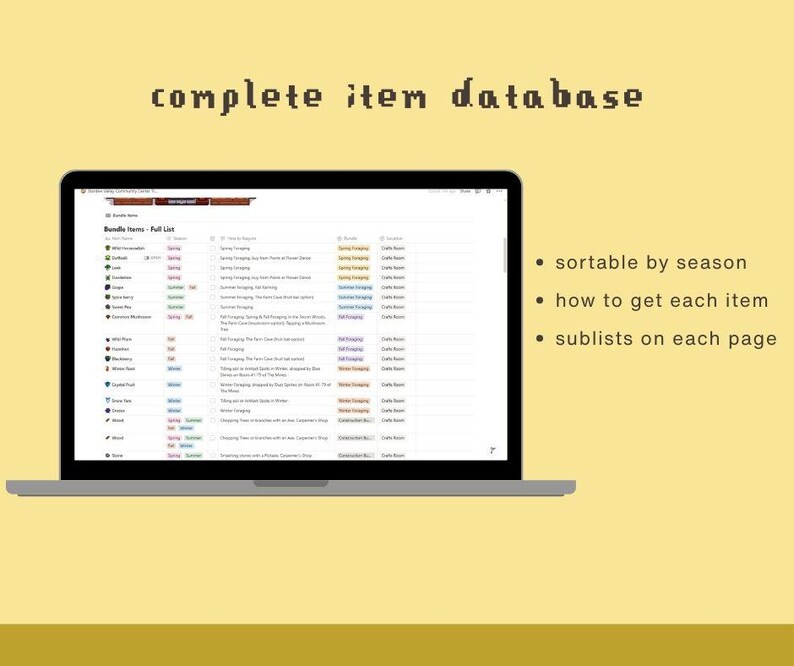 Stardew Valley Planner Bundle | Community Center + Perfection Tracker ...