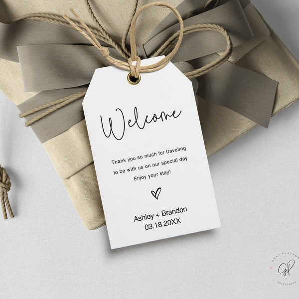 Welcome Bag Tag - Etsy
