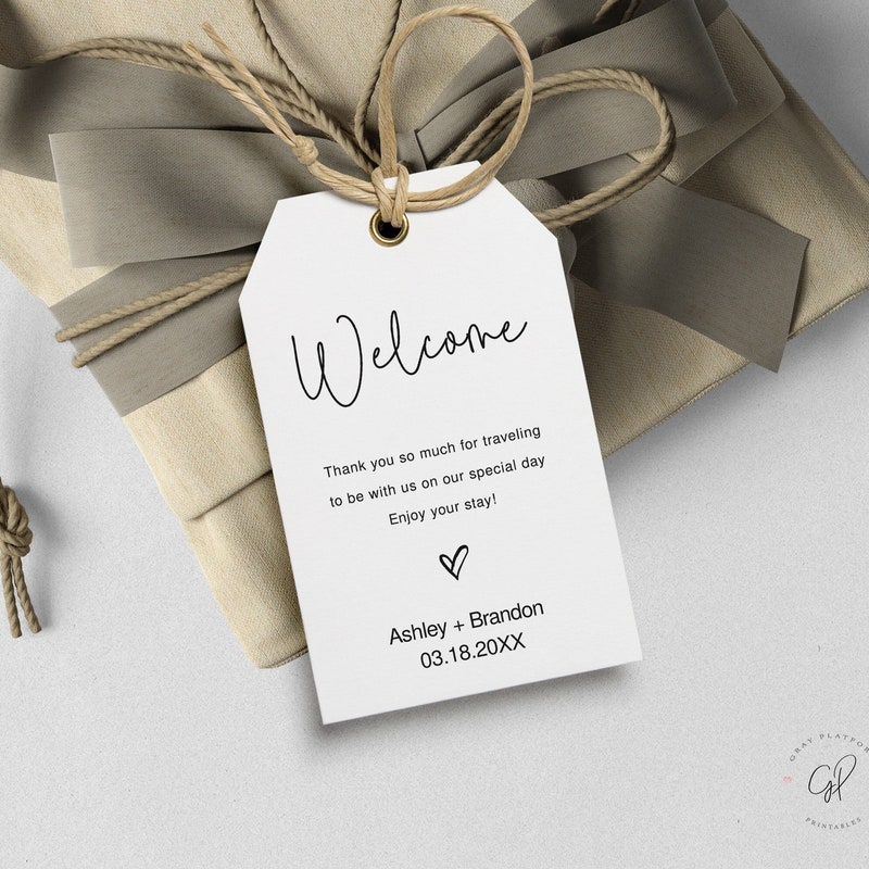 Welcome Bag Tags - Etsy
