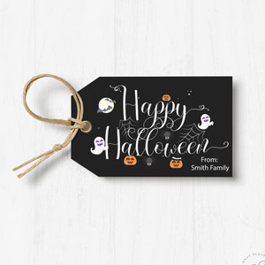 Halloween Printable Tag Happy Halloween Editable Gift Tag Template ...