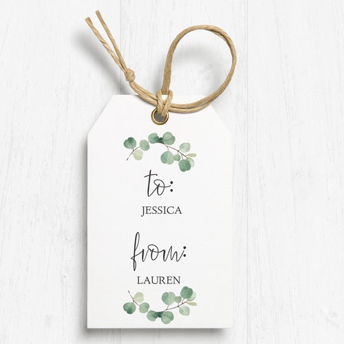 Printable Tag Template DIY Instant Download Personalized - Etsy