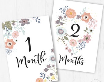 Printable baby month | Etsy