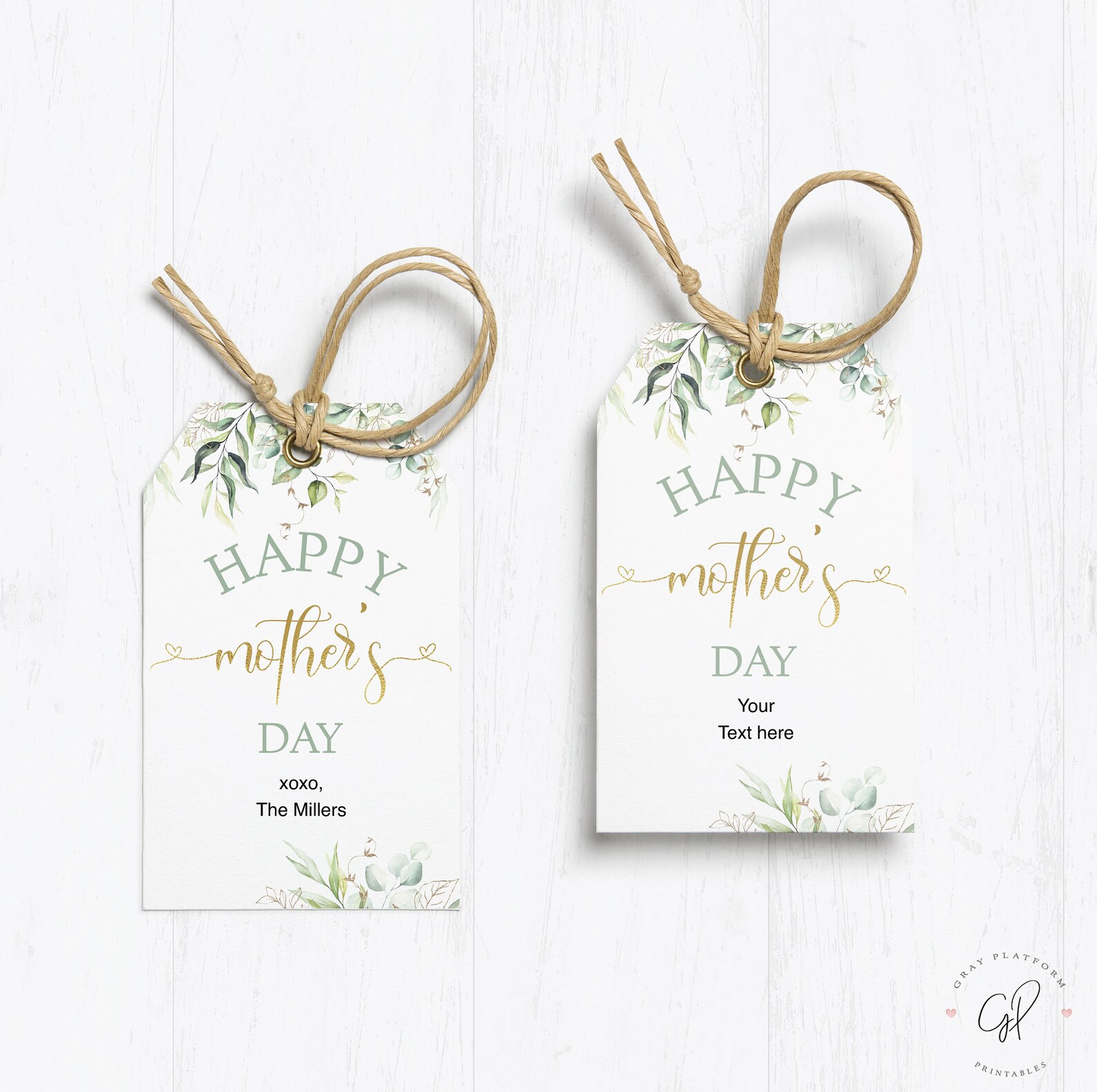 Happy Mother's Day Editable Tag, Printable Mothers Day Tag Gift Tag ...