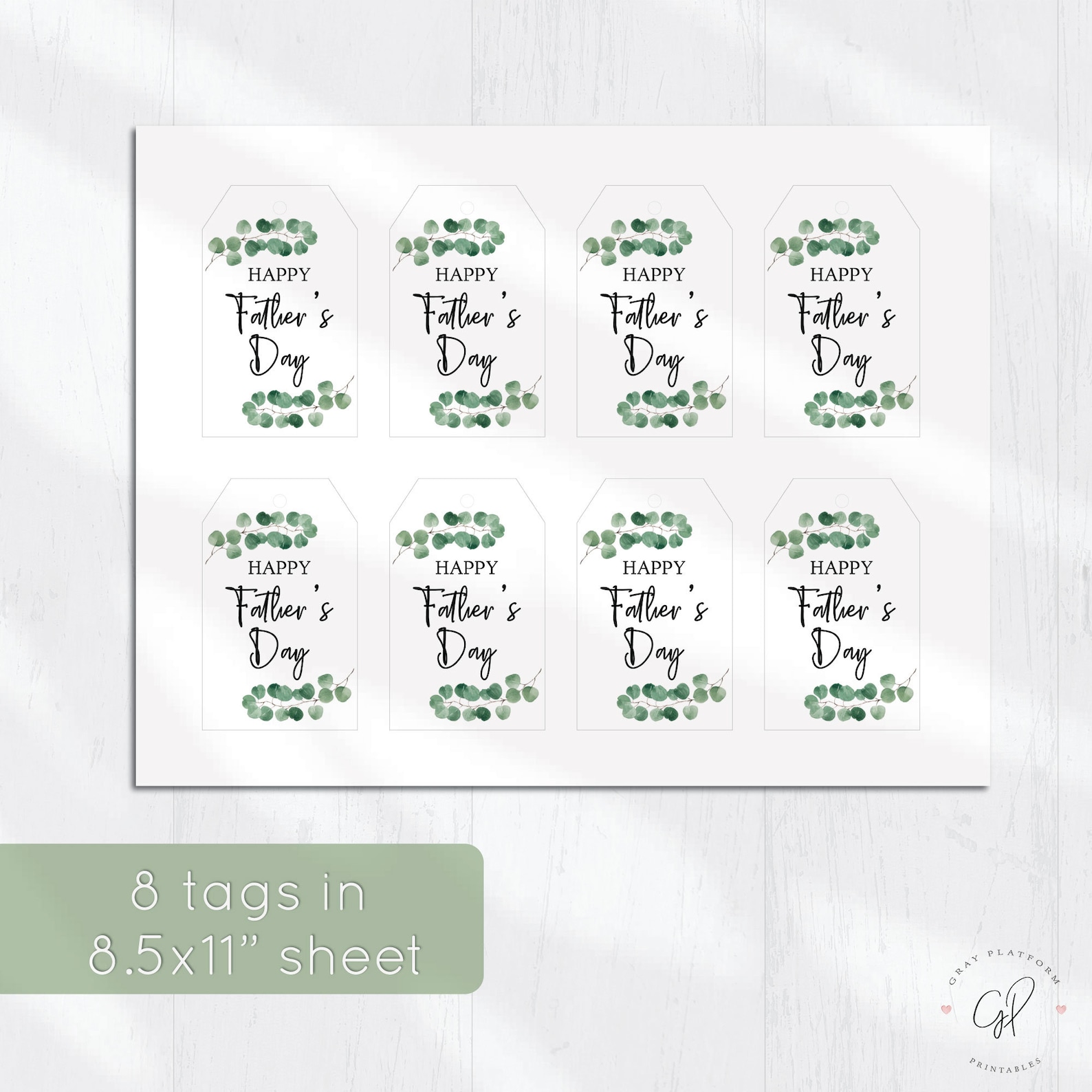 Happy Fathers Day Printable Tag Father's Day Tag Gift Tag - Etsy