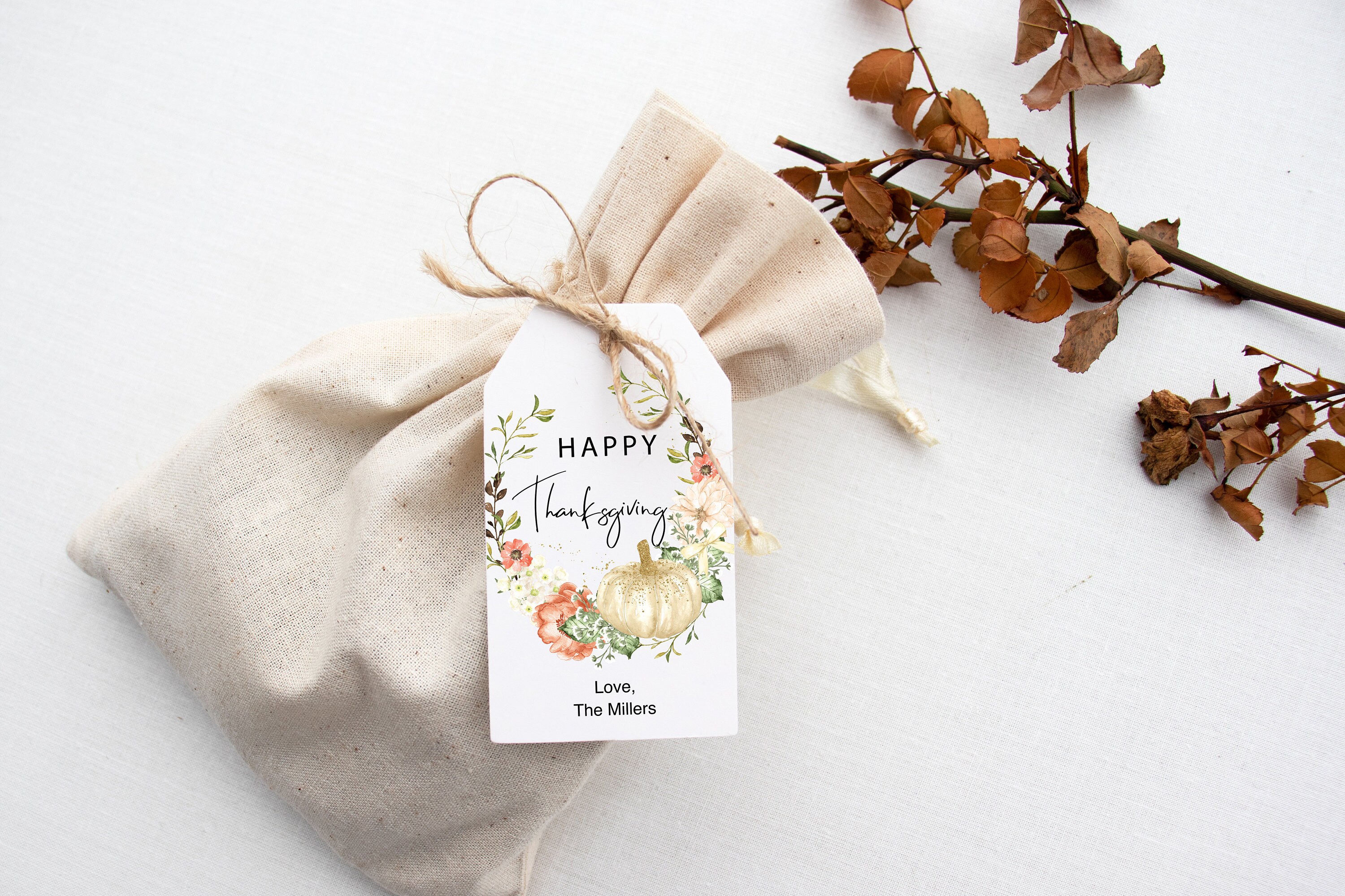 Thanksgiving Printable Tag Editable Gift Tag Template | Etsy