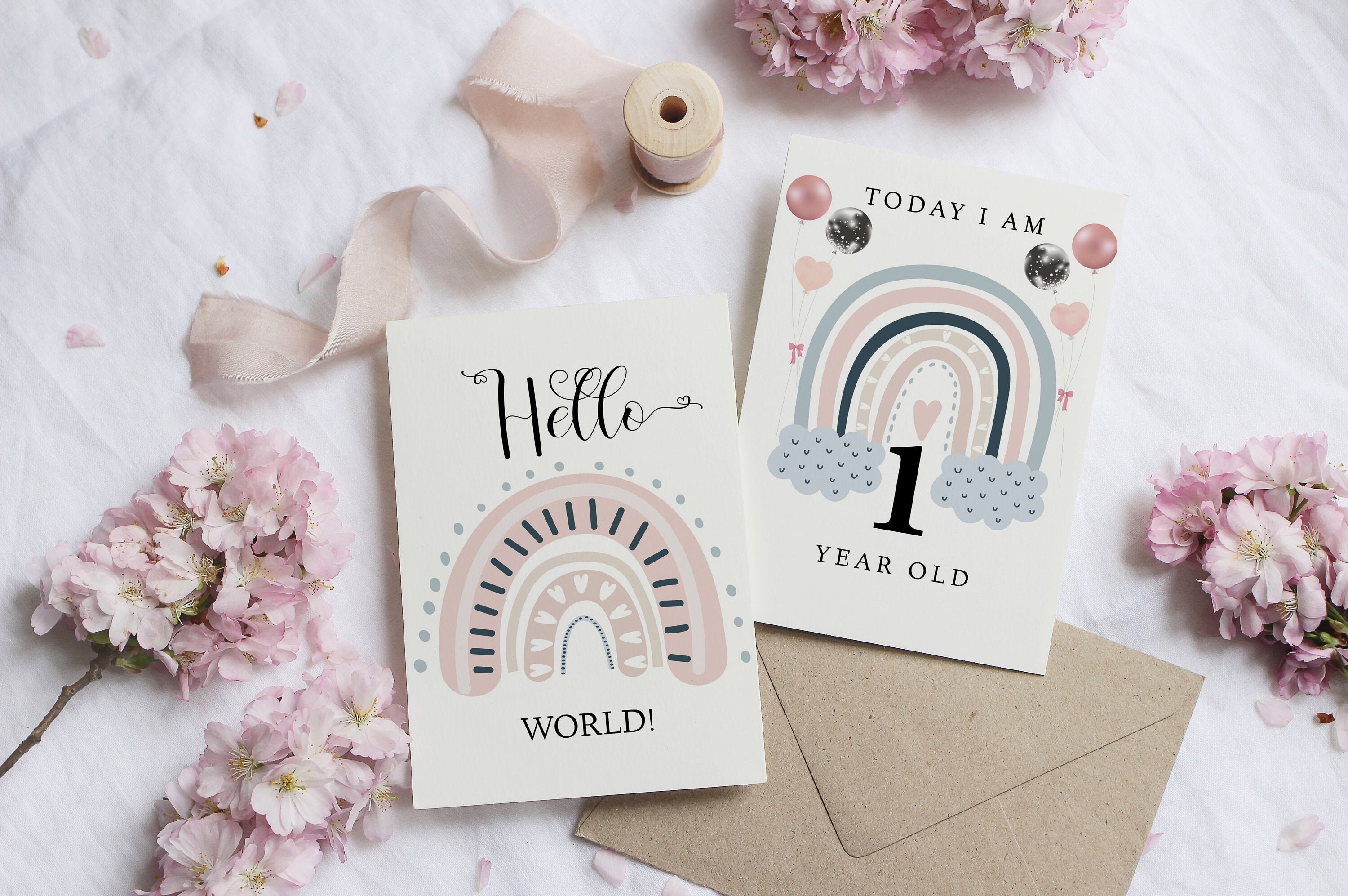 Baby Monthly Milestone Card Printable Rainbow Elephant Hot - Etsy