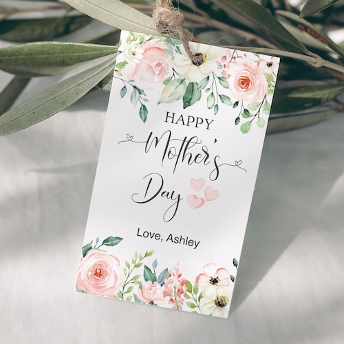 Happy Mother's Day Editable Tag Printable Mothers Day Tag - Etsy