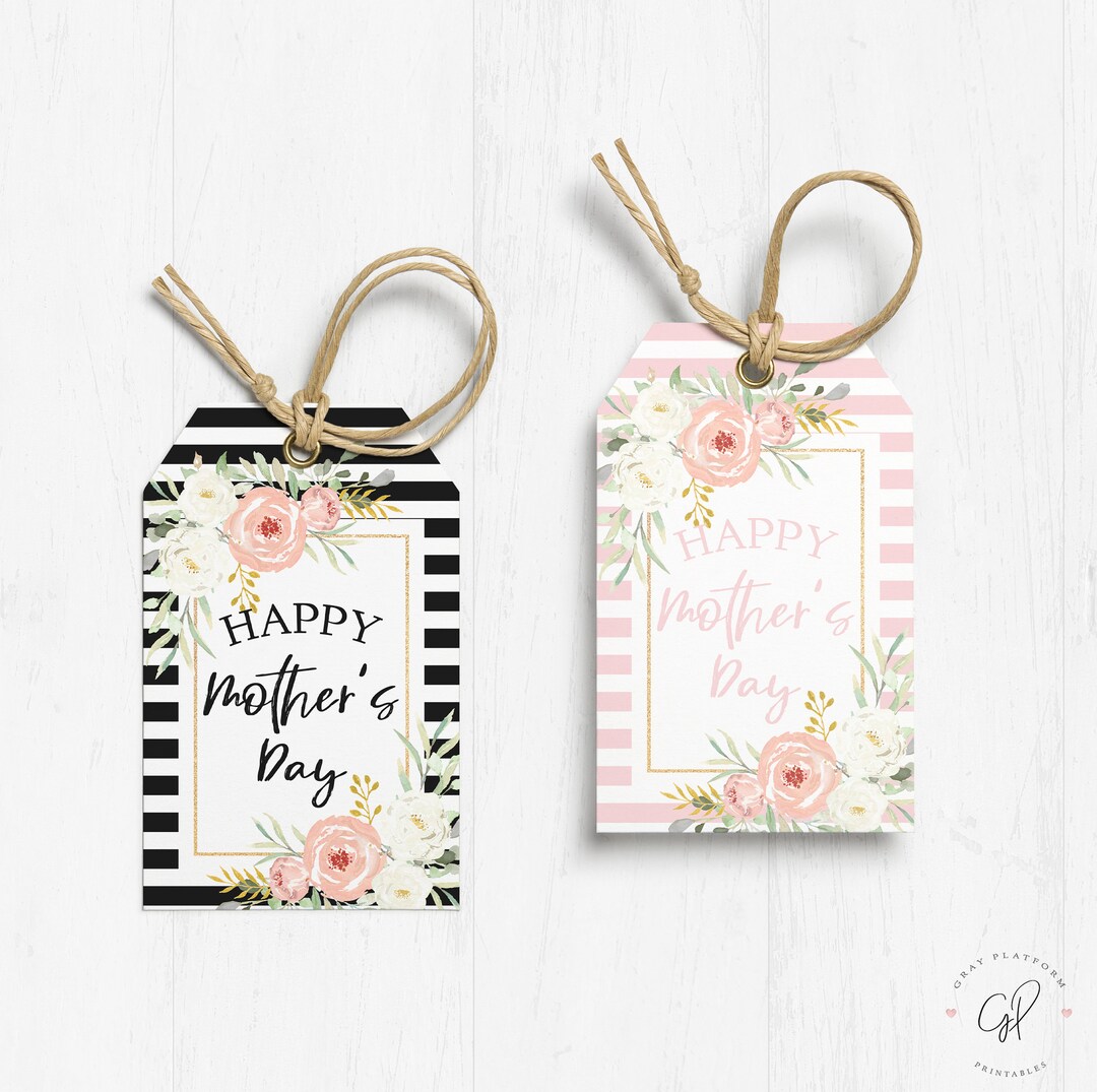 Happy Mother's Day Printable Tag Mothers Day Tag Gift Tag Mother's Day ...