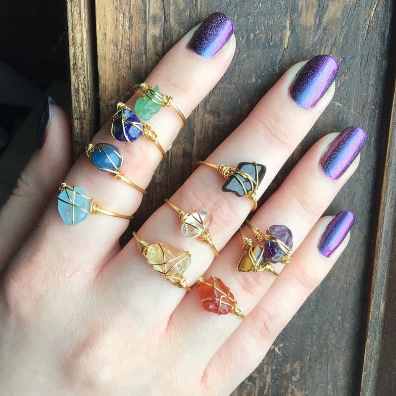 Crystal Rings - Etsy
