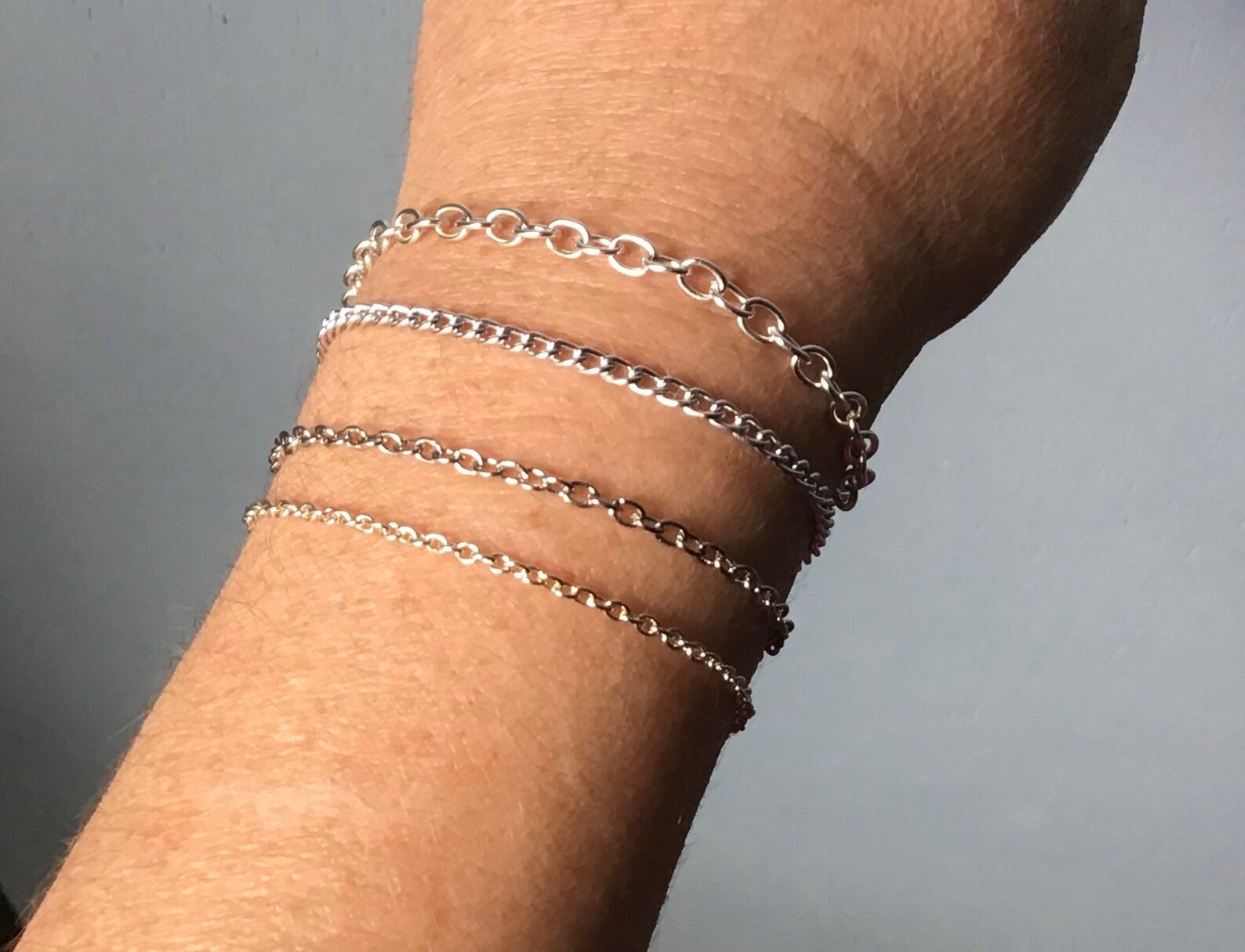 Silver Chain Bracelet Silver Bracelet for Charms Dainty - Etsy