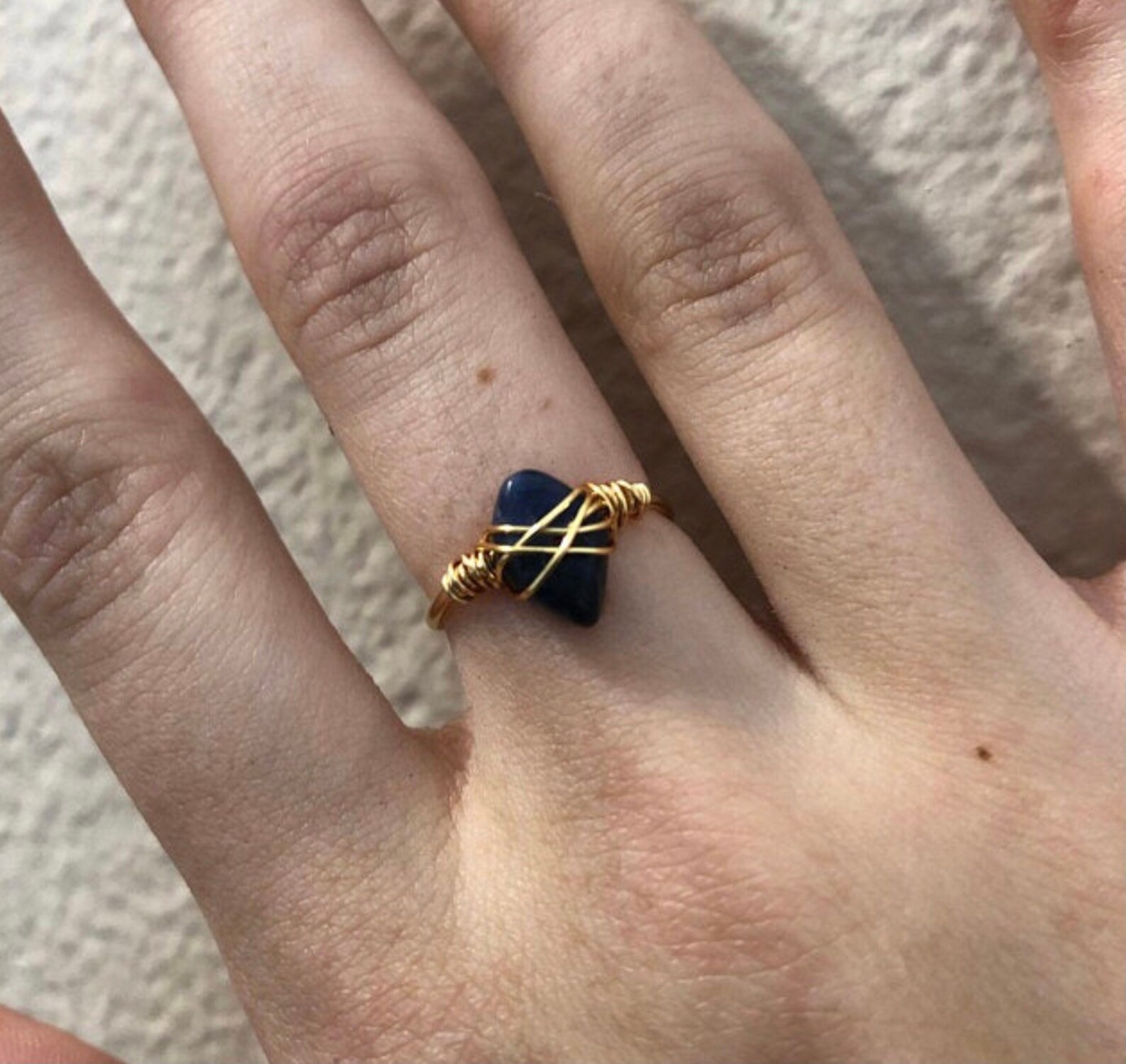 Gemstone Rings Wire Wrapped Rings Healing Crystal Rings - Etsy