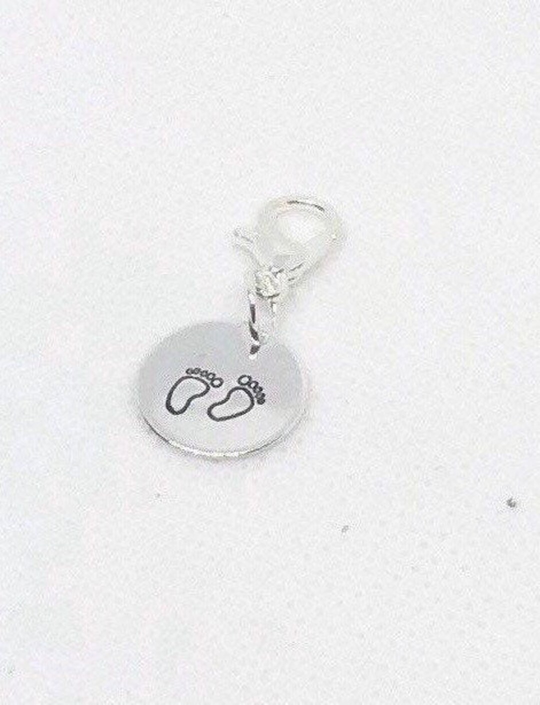Silver Baby Feet Charm Baby Footprint Charm Gift Bag Charm - Etsy