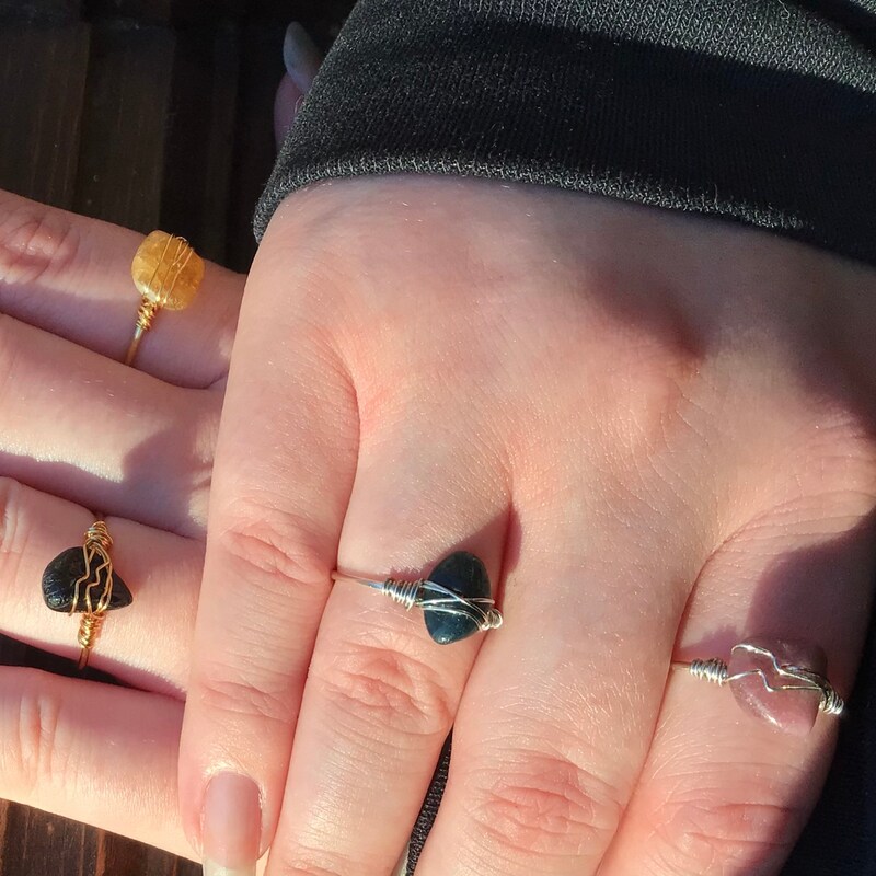 Healing Crystals Ring - Etsy