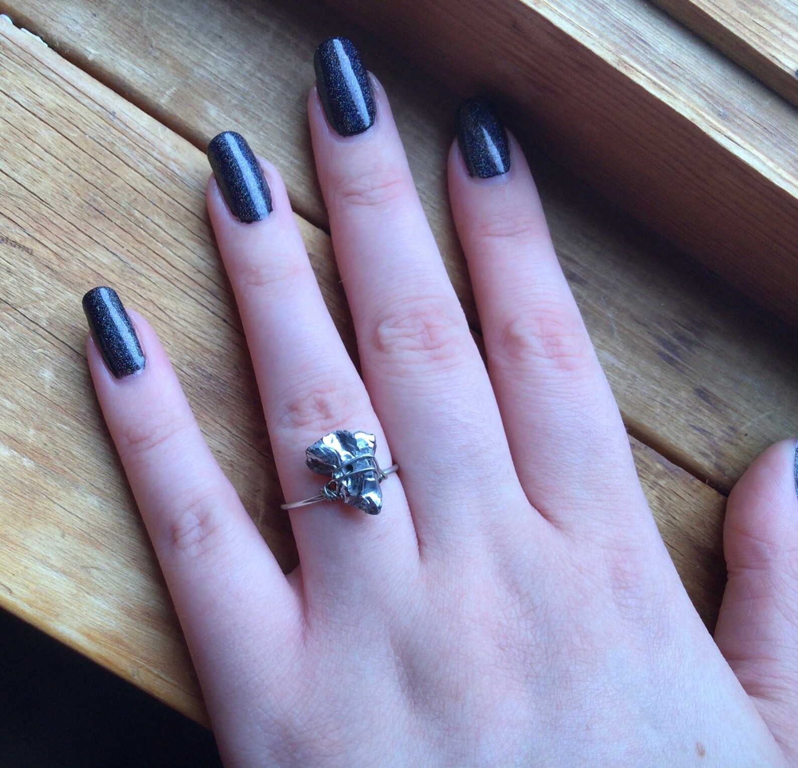 Wire wrapped ring Iron ore ring Unique ring Statement ring | Etsy